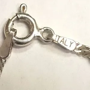 Fas | Jewelry | Fas Italy 925 Silver Signed Necklace Small Ball With ...